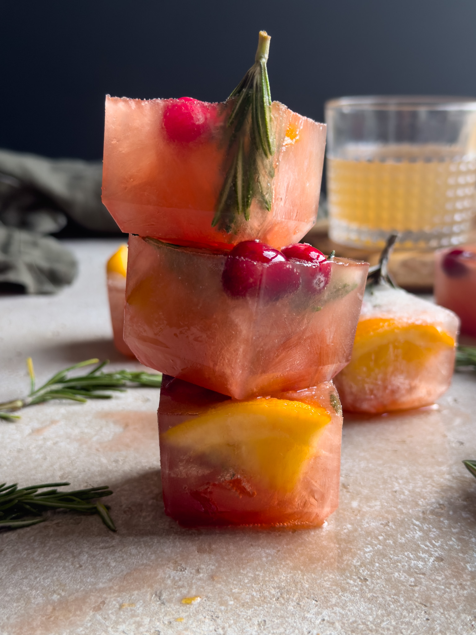 Holiday Cocktail Ice Cubes - Wholly Nourished